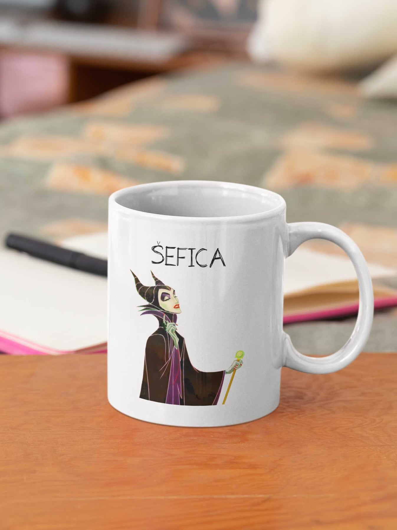 Šolja Grdana šefica – taurina print